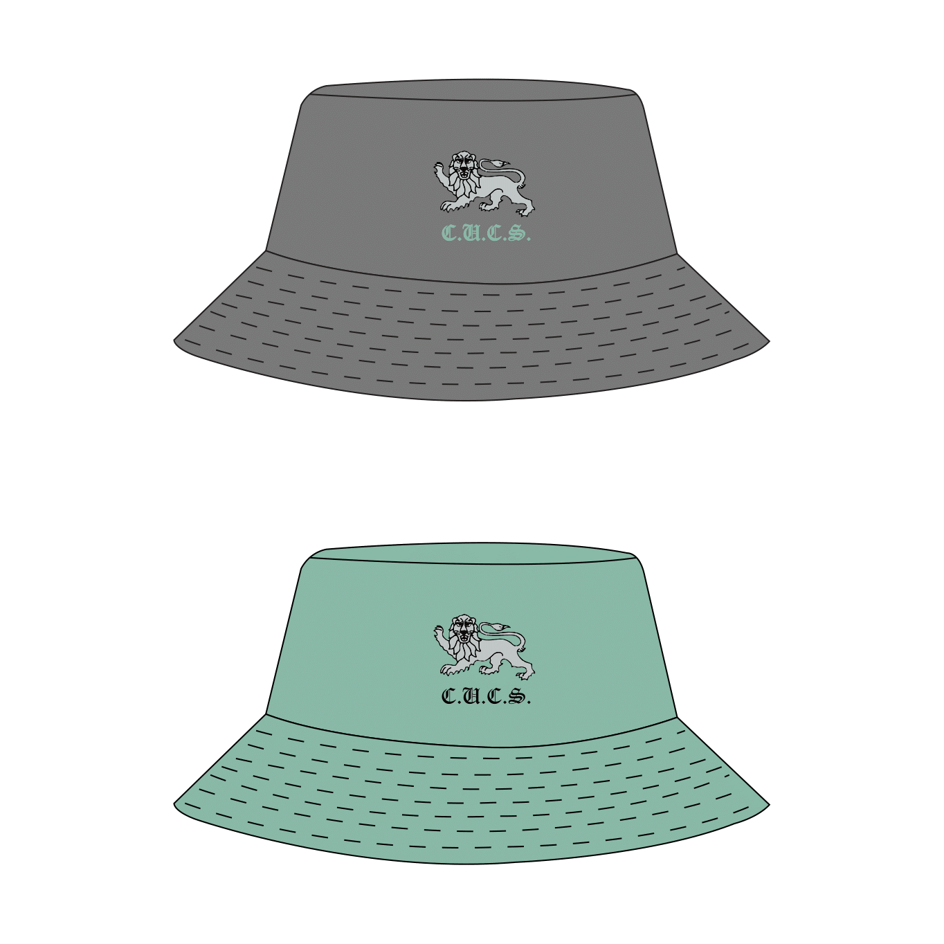 Cambridge University Cheerleading Society Grey Bucket Hat