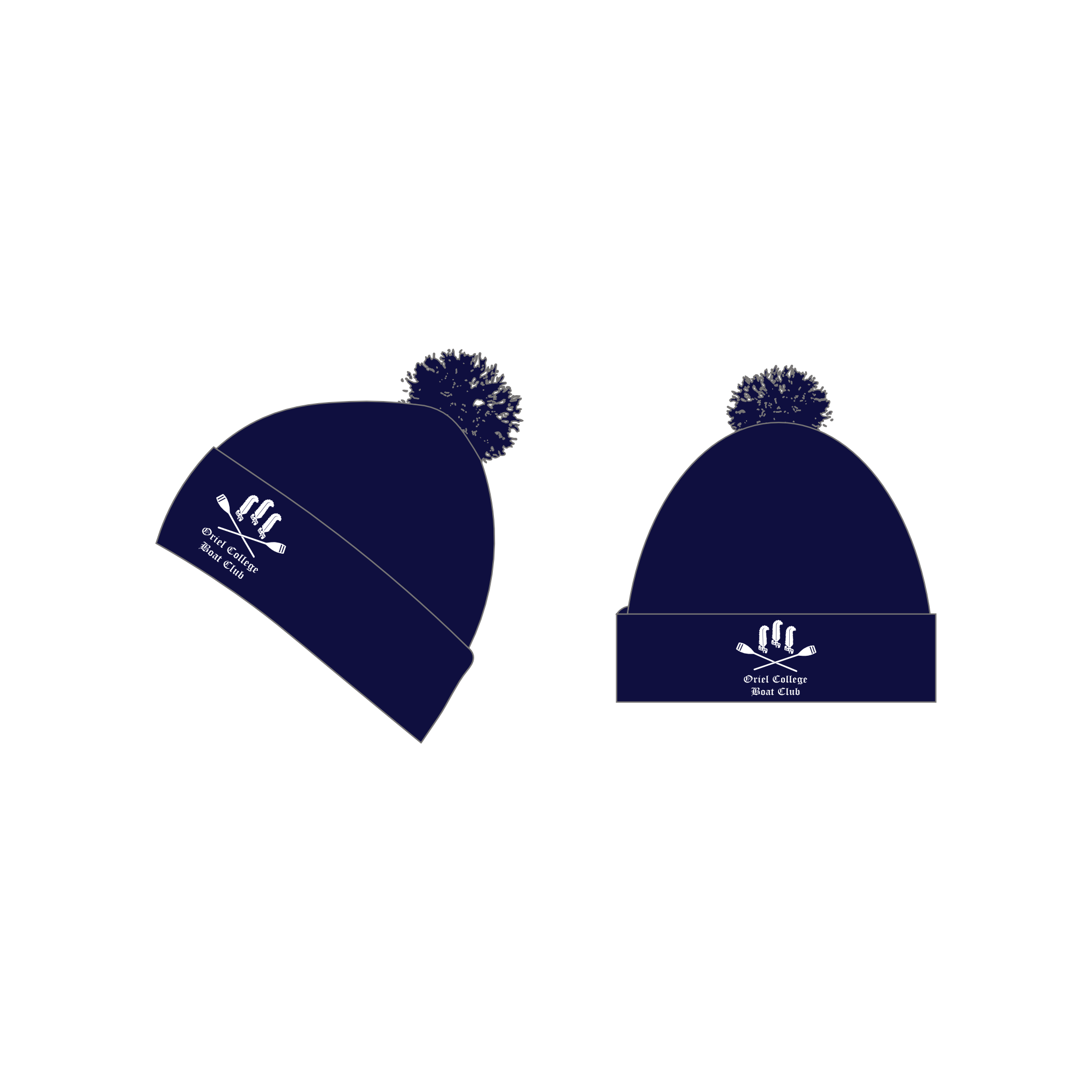Oriel College Boat Club Oxford Casual Bobble hat NAVY